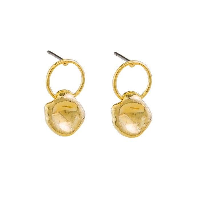 Tiger Tree Baby Dinted Drops Earrings | Wattle and Oak