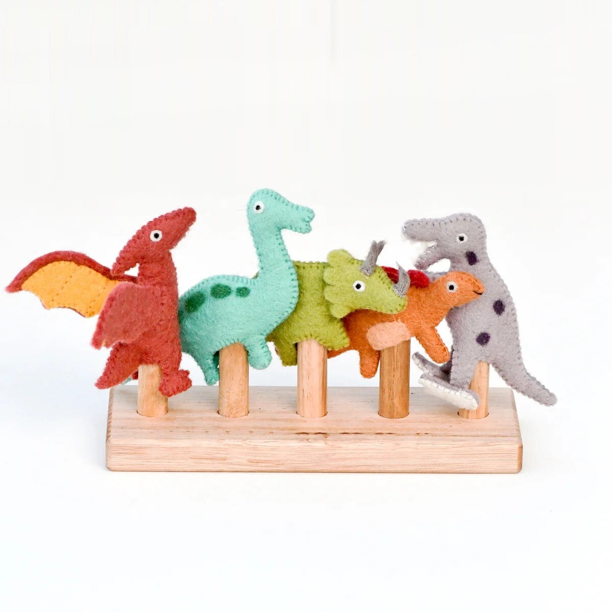Dinosaur Finger Puppet Set | Wattle and Oak